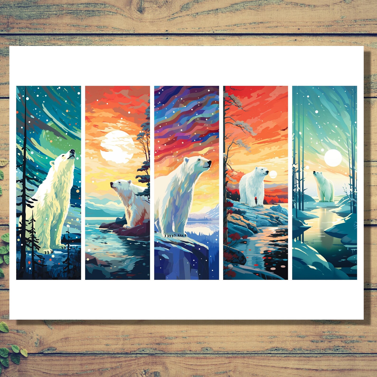 Polar Bear Printable Bookmarks Winter Animal Bookmark Printable ...