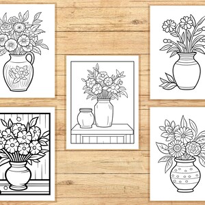 Still Life Coloring Pages - Bowl of Fruit & Flowers, 20 Printable Pages ...