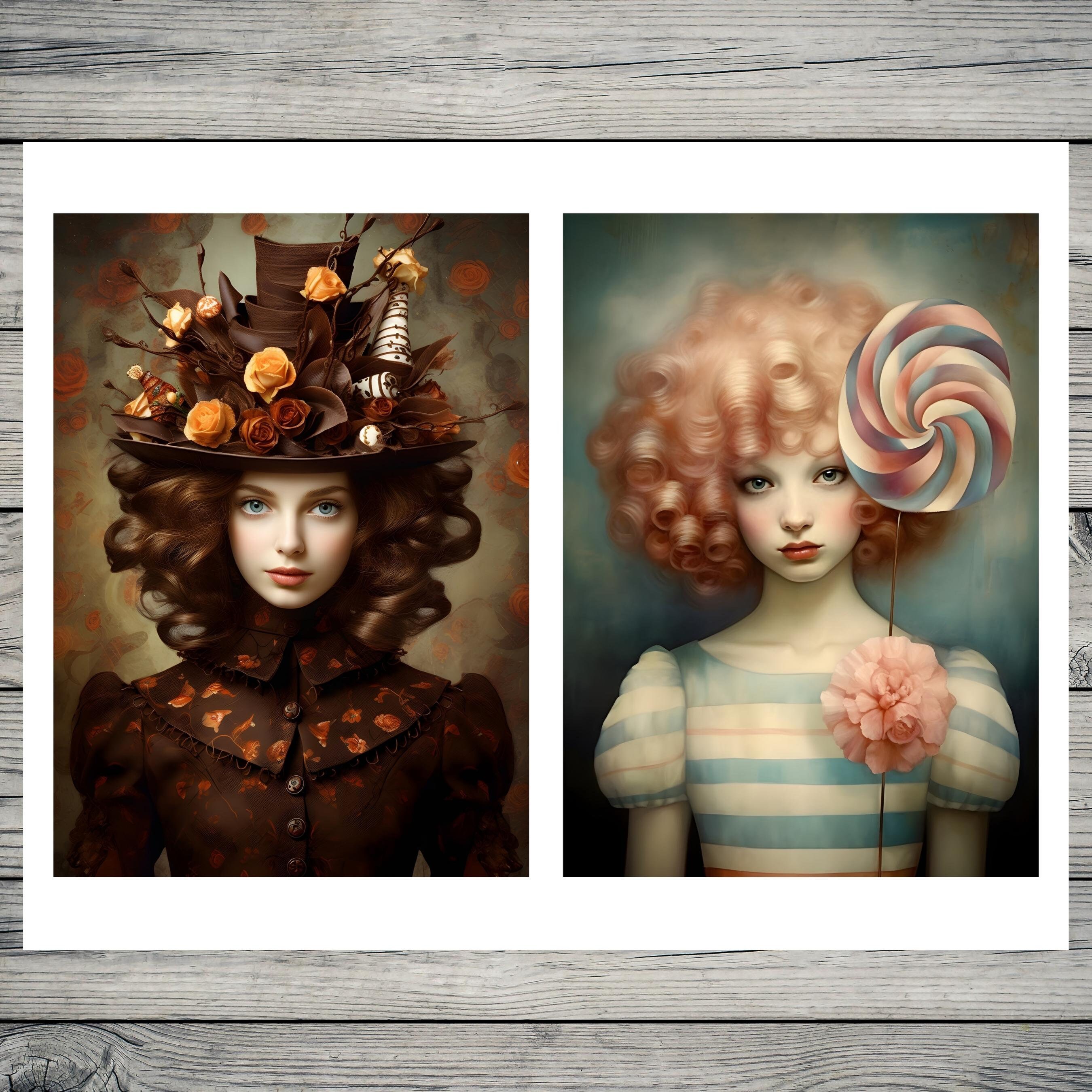 Sweets Junk Journal Cards Sweets Printable ATC Card Making Surreal Art ...