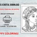 Abstract Girl Coloring Page, 5 Printable Coloring Pages, Abstract ...