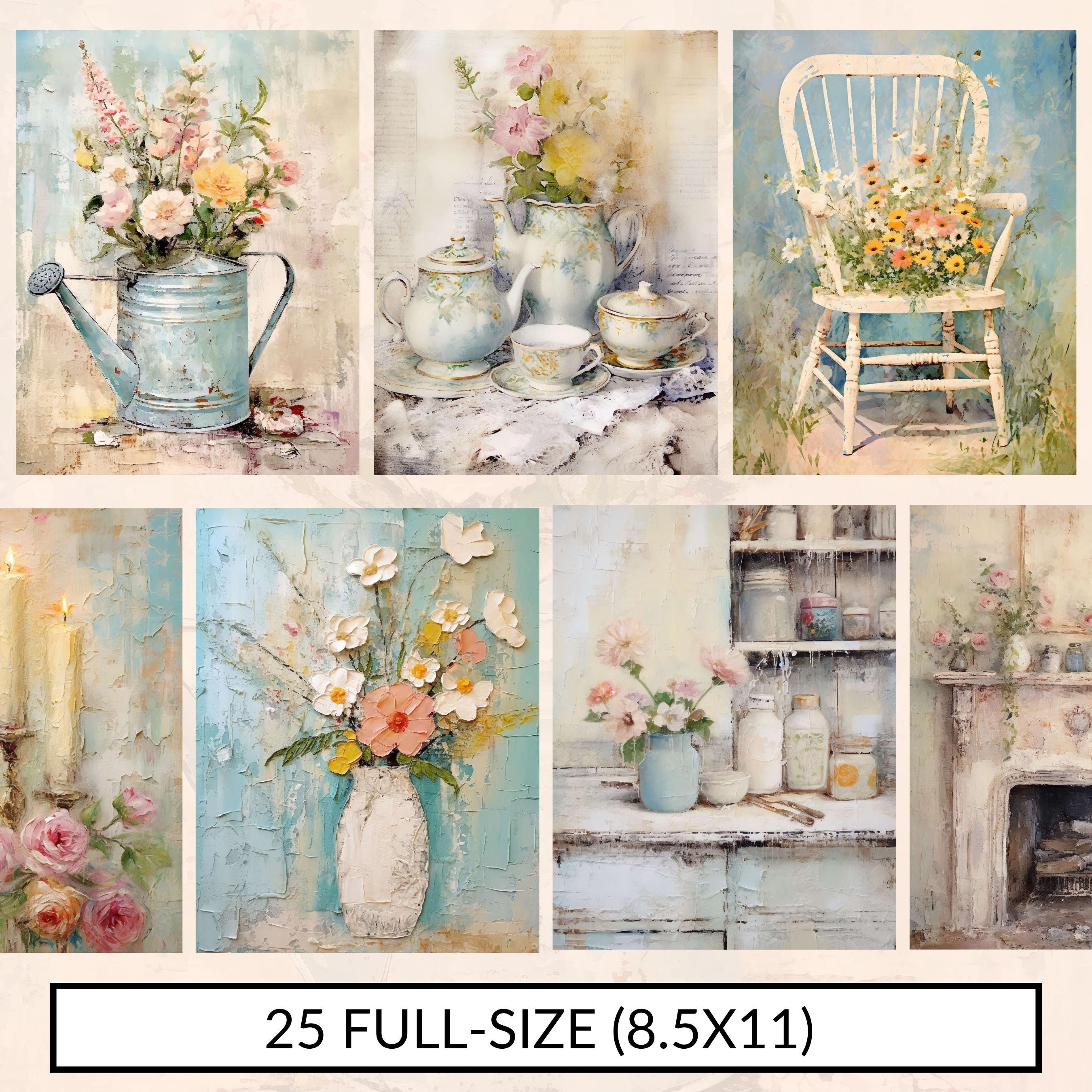 Cottagecore Junk Journal Paper BIG BUNDLE Digital Papers Pack ...