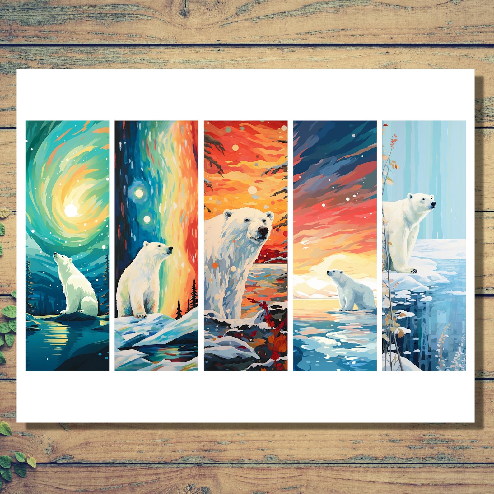 Polar Bear Printable Bookmarks Winter Animal Bookmark Printable ...