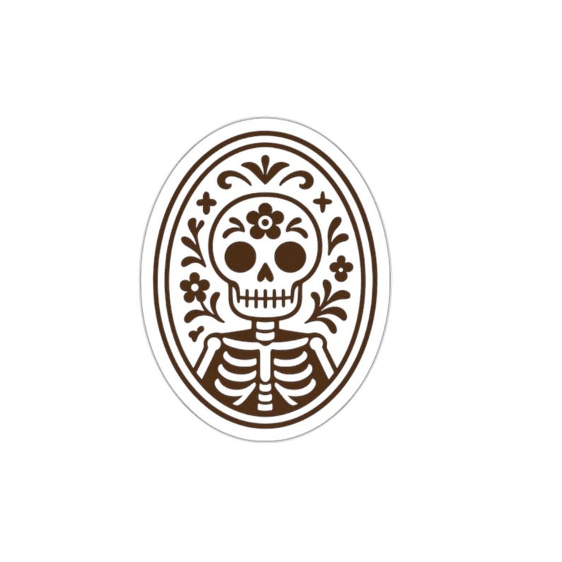 Calavera Sticker, Día De Los Muertos, Vinyl Matte, Waterproof ...