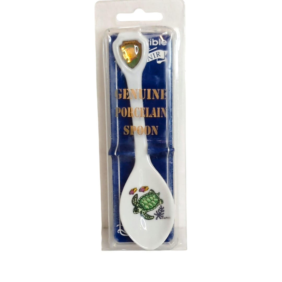 Cayman Islands Collectible Souvenir Porcelain Spoon With Turtle Design ...