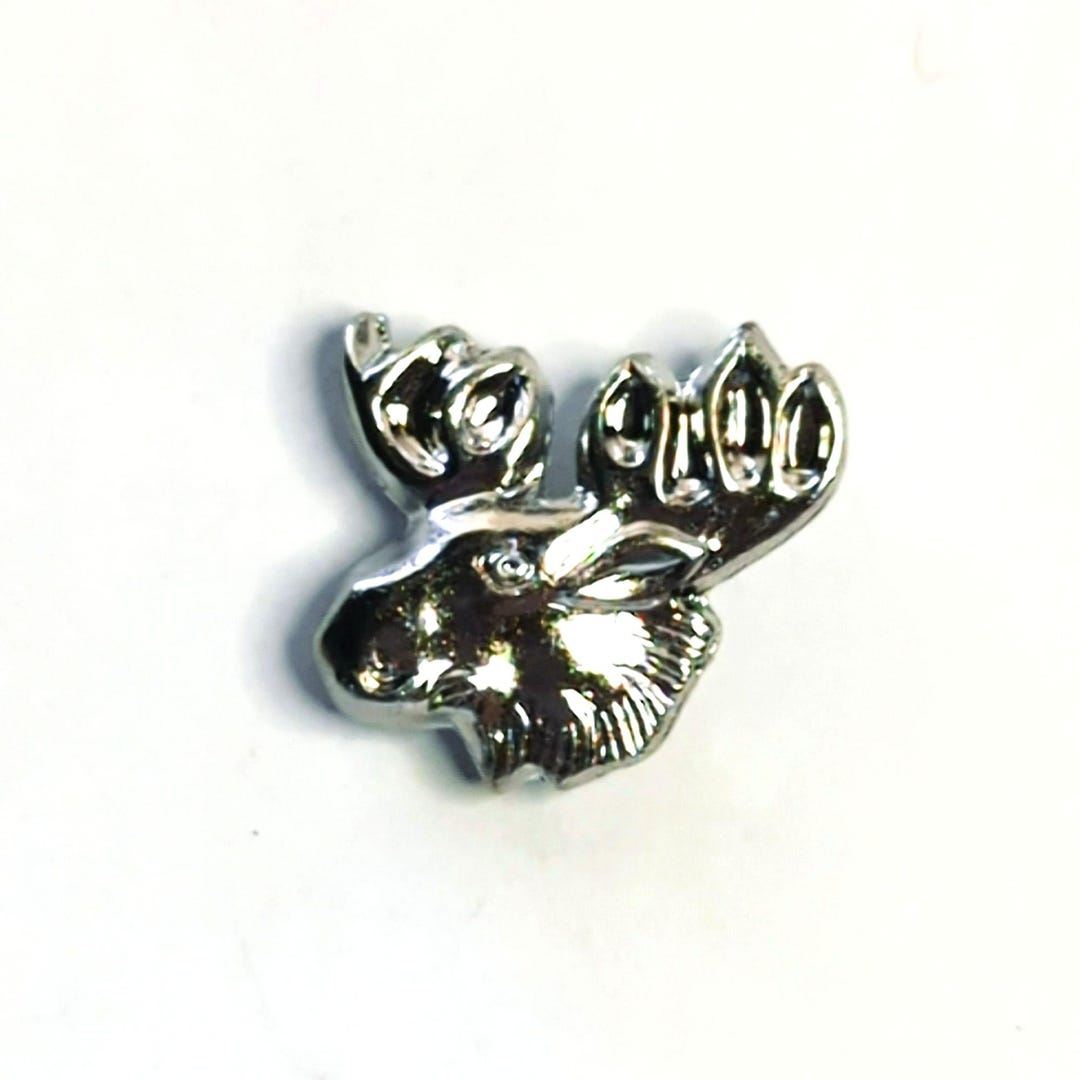 Vintage Silver Elk Moose Head Lapel Pin Detailed Animal Design - Etsy