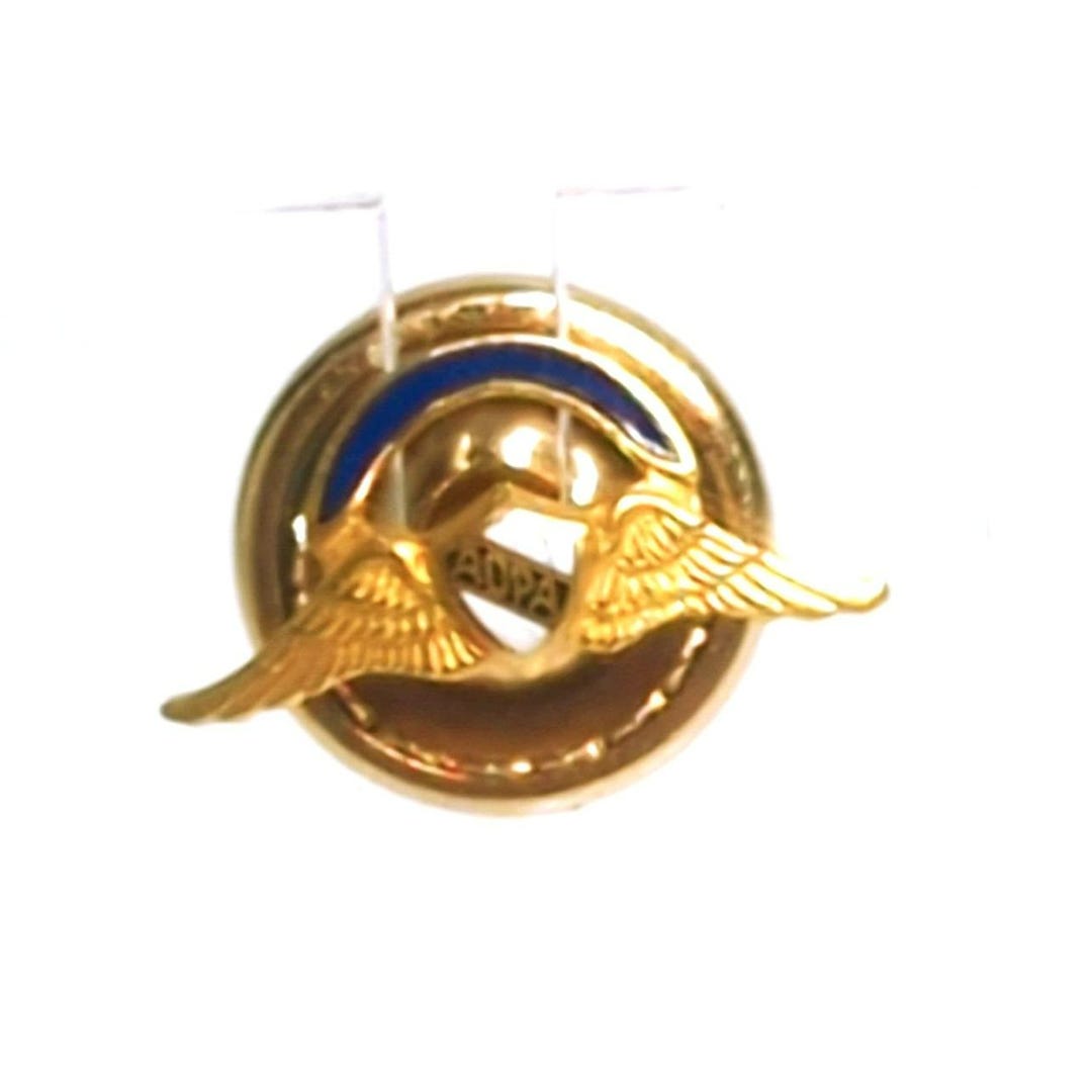 Vintage AOPA Pilot Wing Pin Badge Gold-tone Screw Back - Etsy