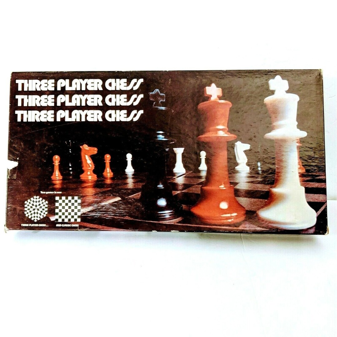Vintage Three Player Chess and Classic Chess Board Game 1971 by Carter ...