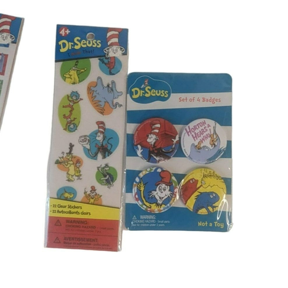 Dr Seuss Cat in the Hat Horton Stickers and Pin Badges Lot - Etsy