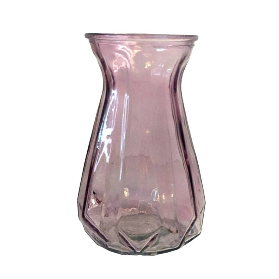 Vintage DPS Ariel Purple Flower Glass Vase 6-inches Decagon Star Shaped ...