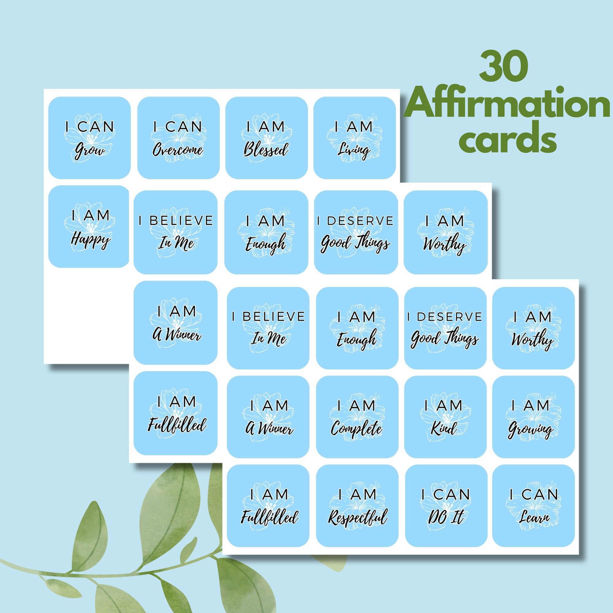 30 Minimalist Affirmation Cards Minimalist Style INSTANT - Etsy