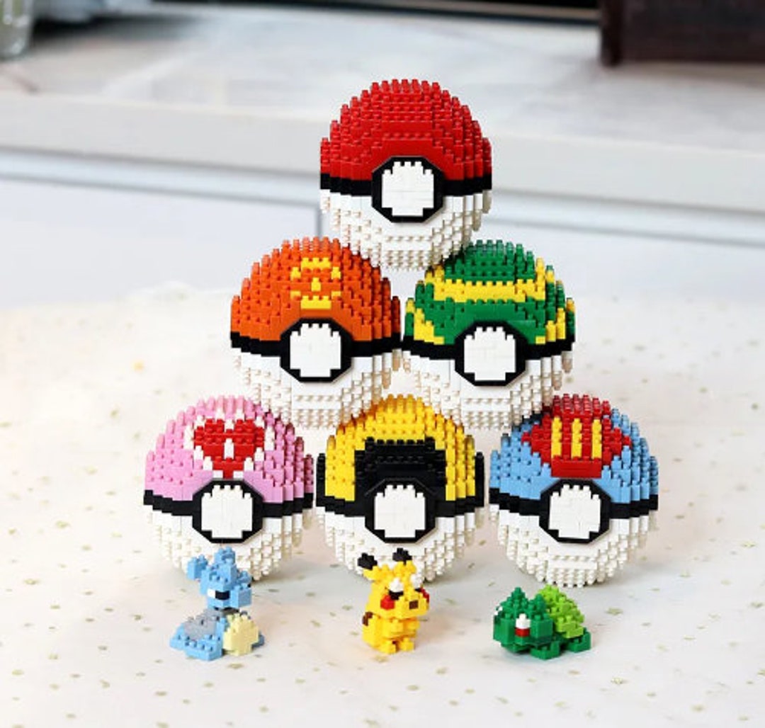 Pokemon and Pokeball Micro Building Blocks Nanoblocks Pikachu - Etsy