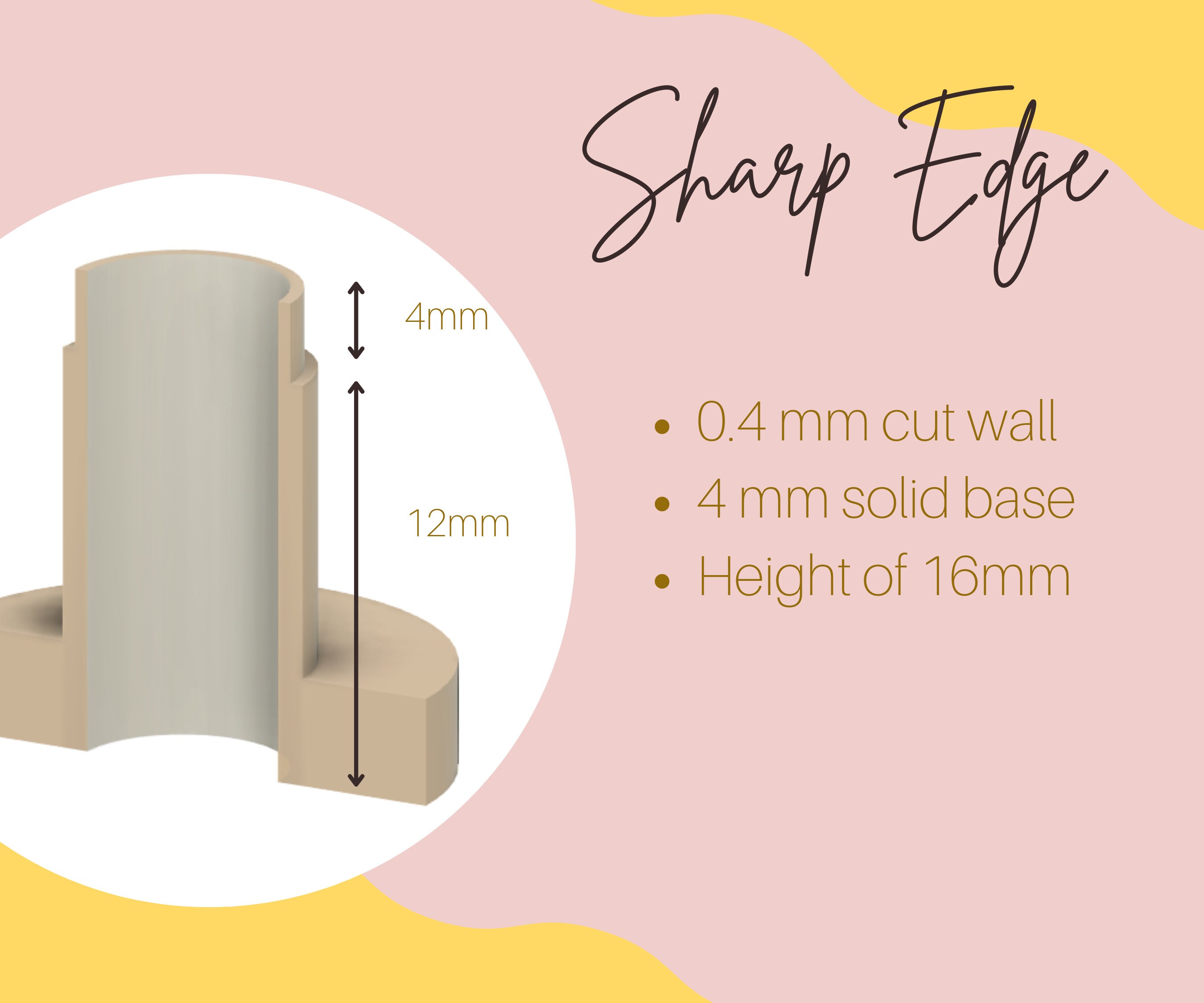 Embossed Tear Drop Polymer Clay Cutter, Embossed Tear Drop Cutter, Tear ...