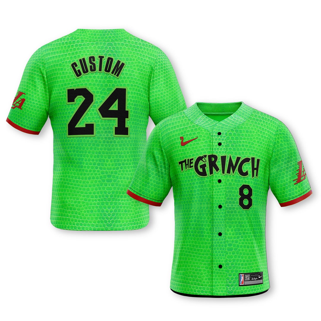 The Grinch Baseball Jersey - Etsy