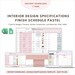 Interior Design Specification Sheet Template Renovation Planner ...