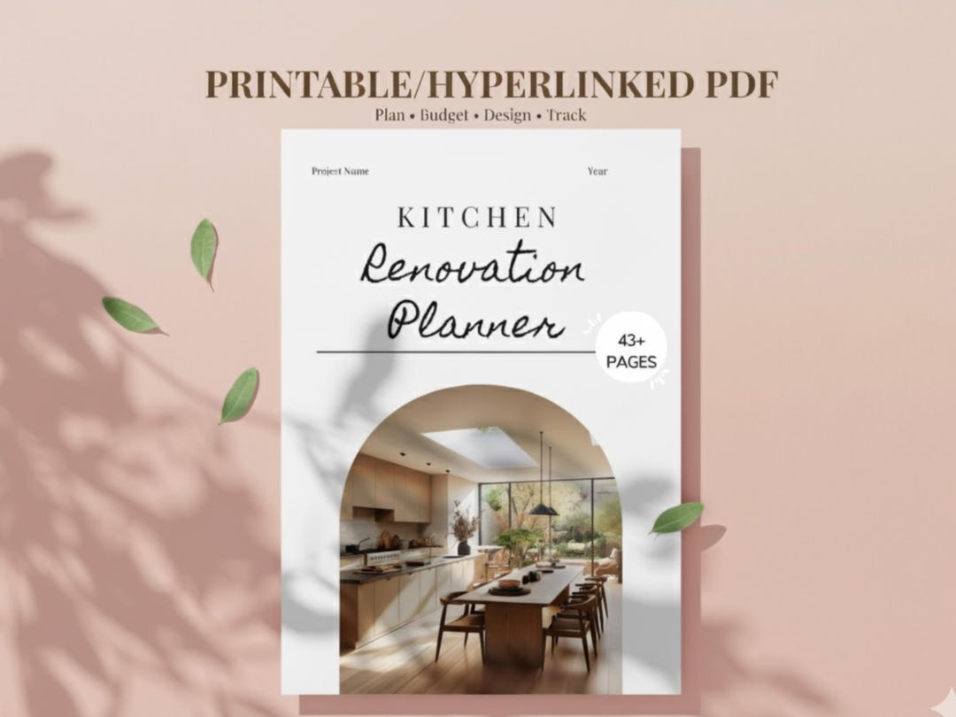 Printable Kitchen Remodel Renovation Planner PDF Questionnaire, Budget ...