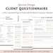 Interior Design Client Questionnaire Template | Editable in Canva ...