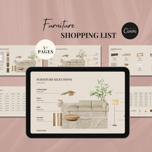 Product List and Interior Design Planner - Etsy