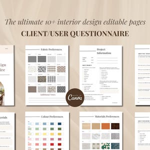 Interior Design Client Questionnaire Template | Editable in Canva Designer Form for Home ...