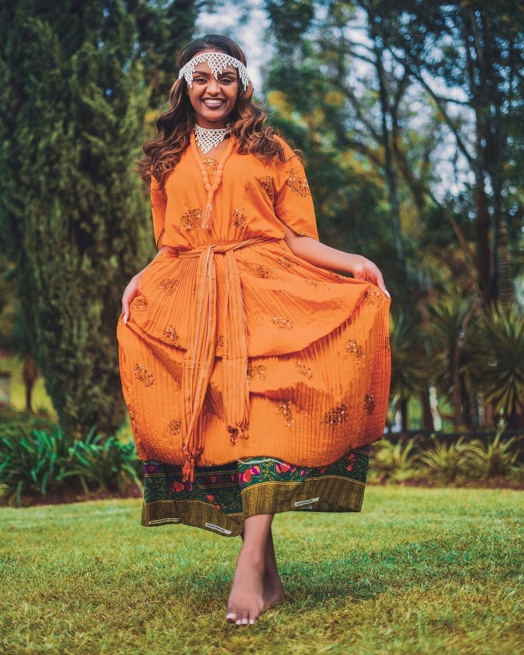 Vibrant Harar Oromo Shama Dress 'habesha Dress, Habesha Kemis, Eritrean ...
