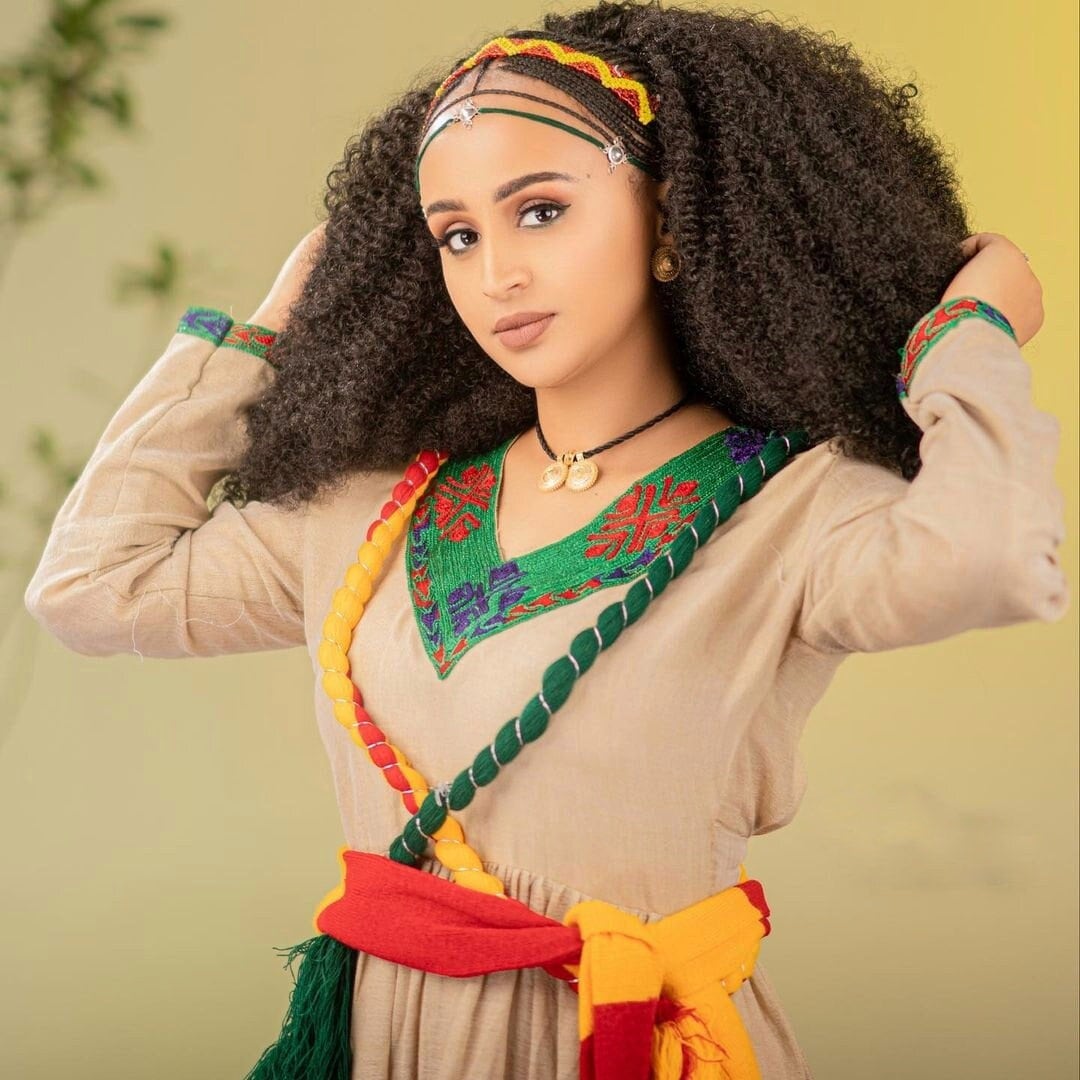 Cream Color Simple Ashenda Dress Tigray Cultural Dress - Etsy