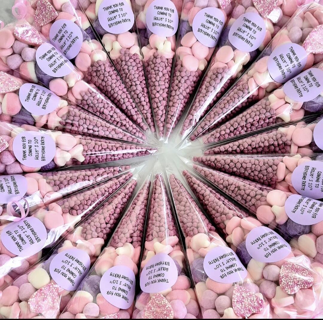 Pink-purple Party Cones - Sweet Cones - Party - Etsy