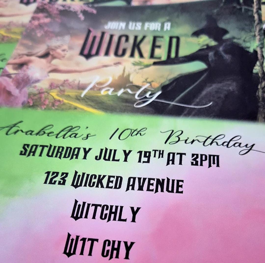 Wicked-themed Party Invitations- Party Invites - Invitations - Etsy