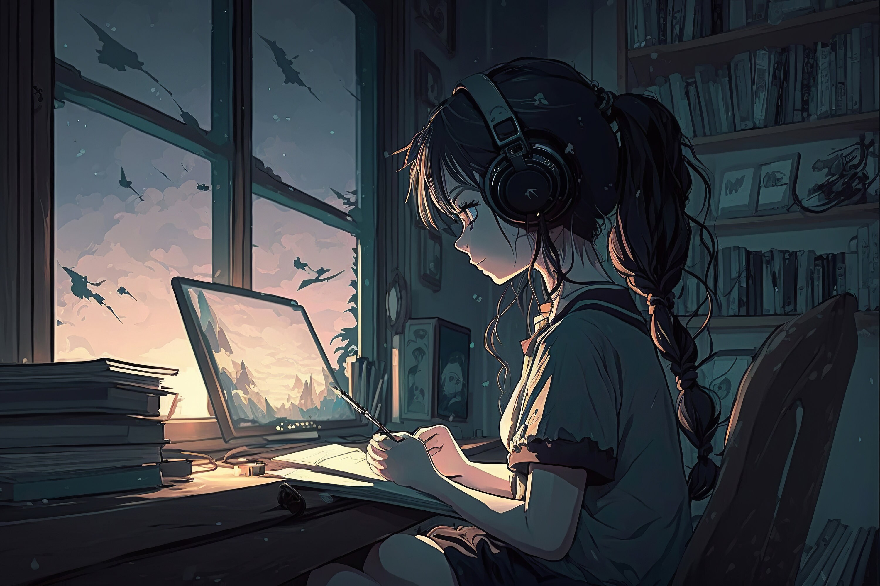 LOFI Pack of 100 Anime Style Images, Lo-fi Illustrations for Videos - Etsy