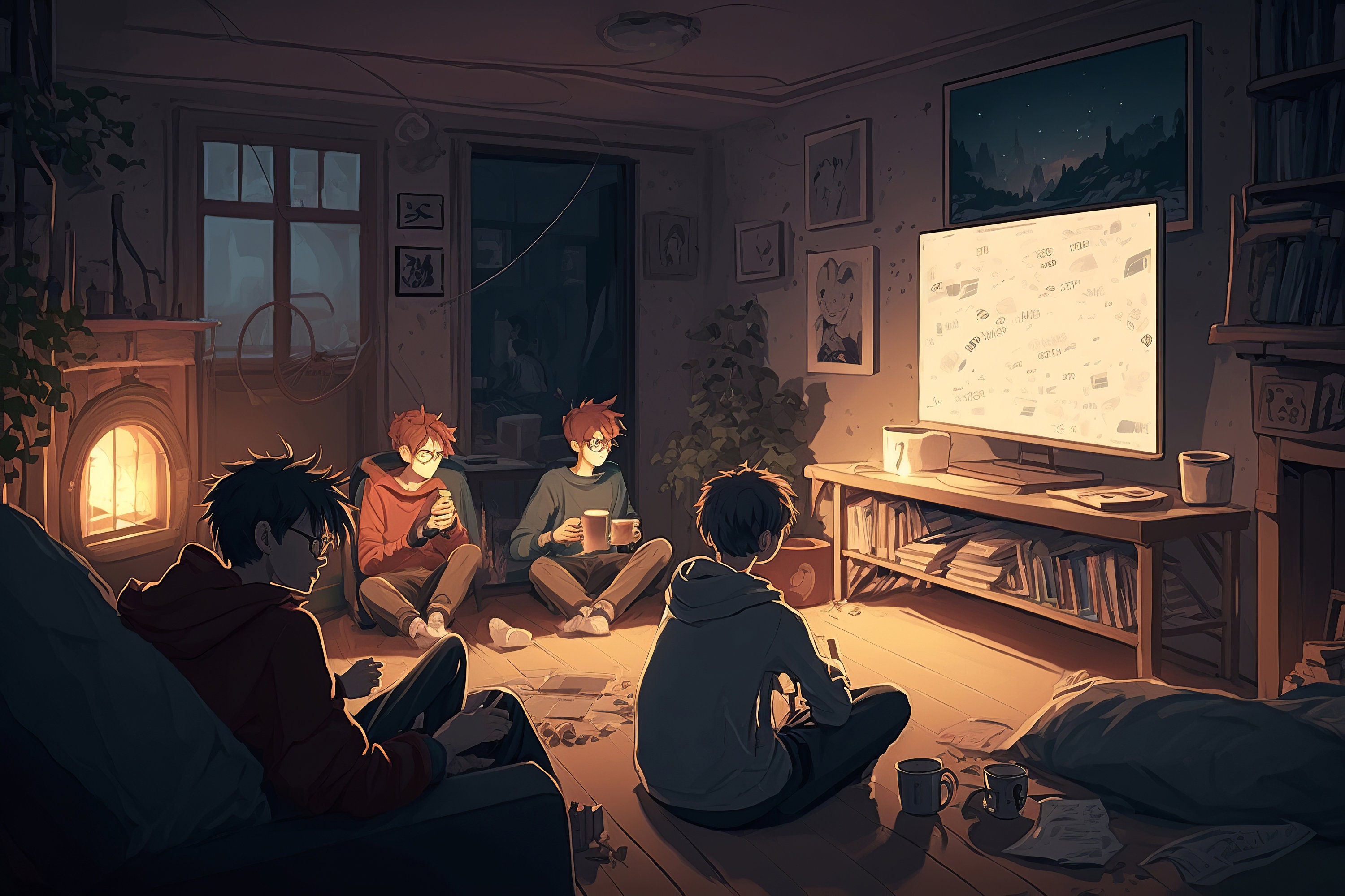 LOFI Pack of 100 Anime Style Images, Lo-fi Illustrations for Videos - Etsy