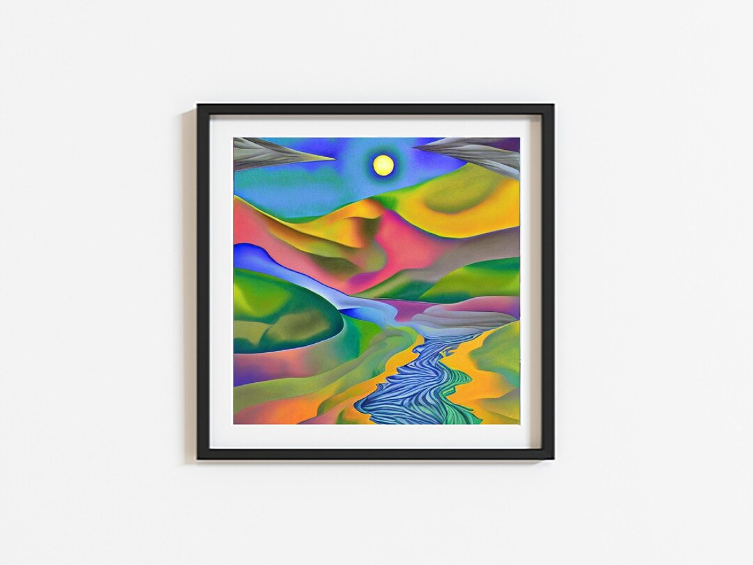 Printable Art, Summer Abstract Art, Wall Decor, Digital Downloads ...