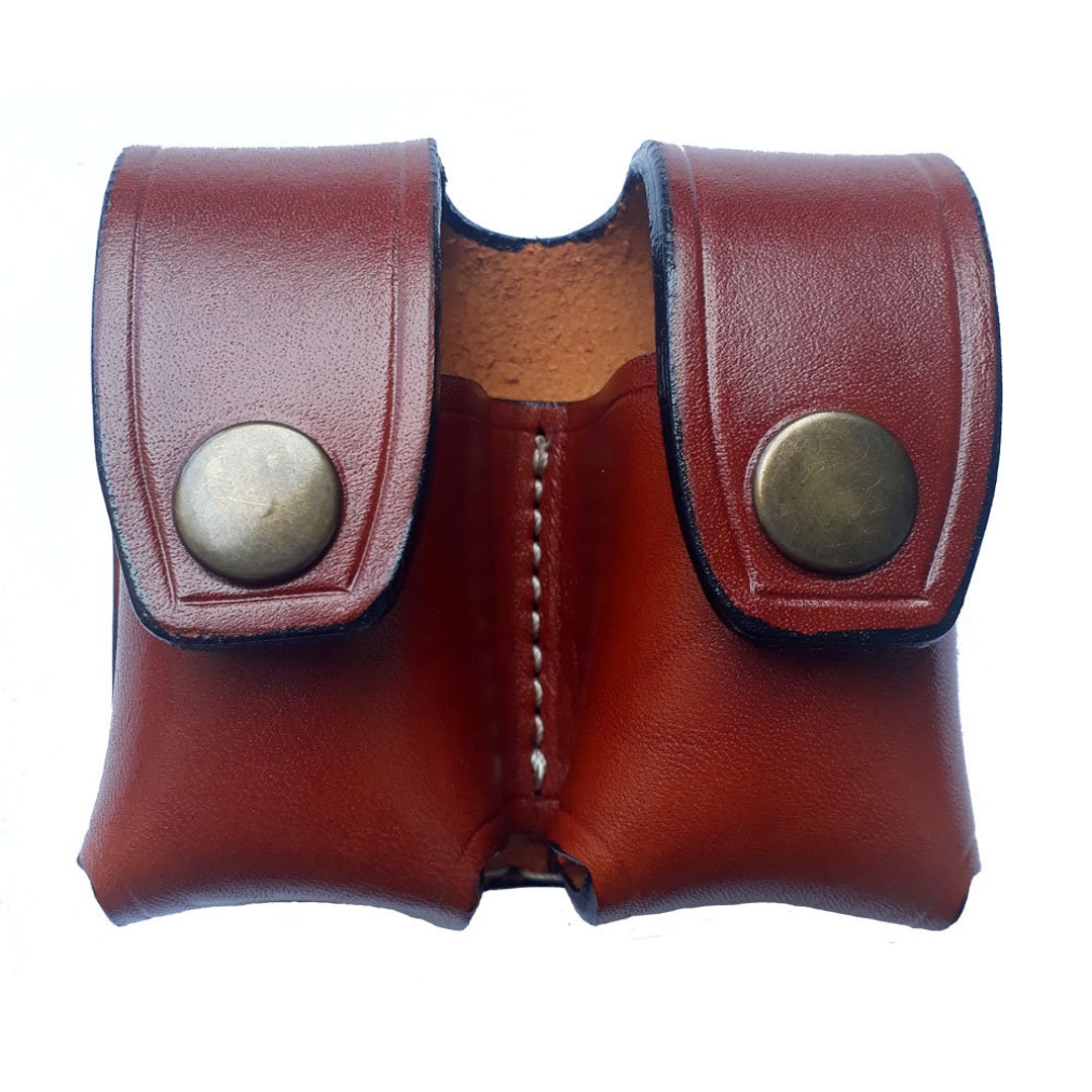 Leather Double Speedloader Pouch for .38 Special, .357 Magnum, .44 ...