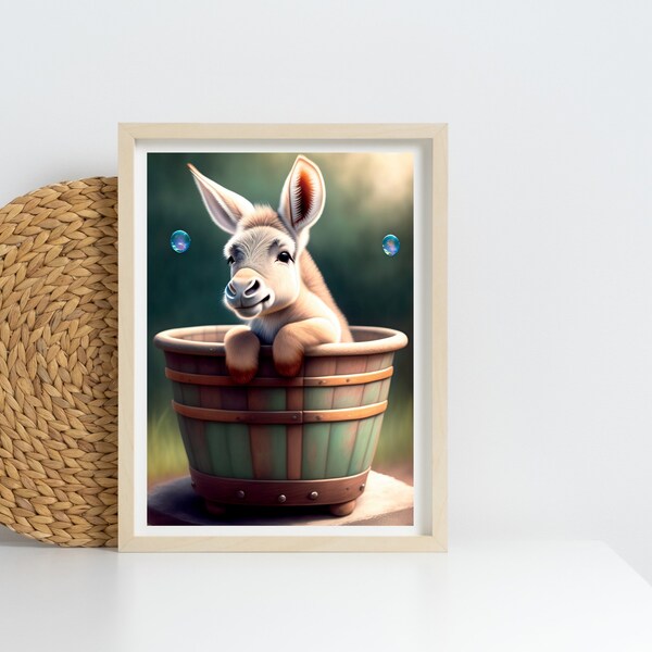 Donkey in Bath Tub - Etsy