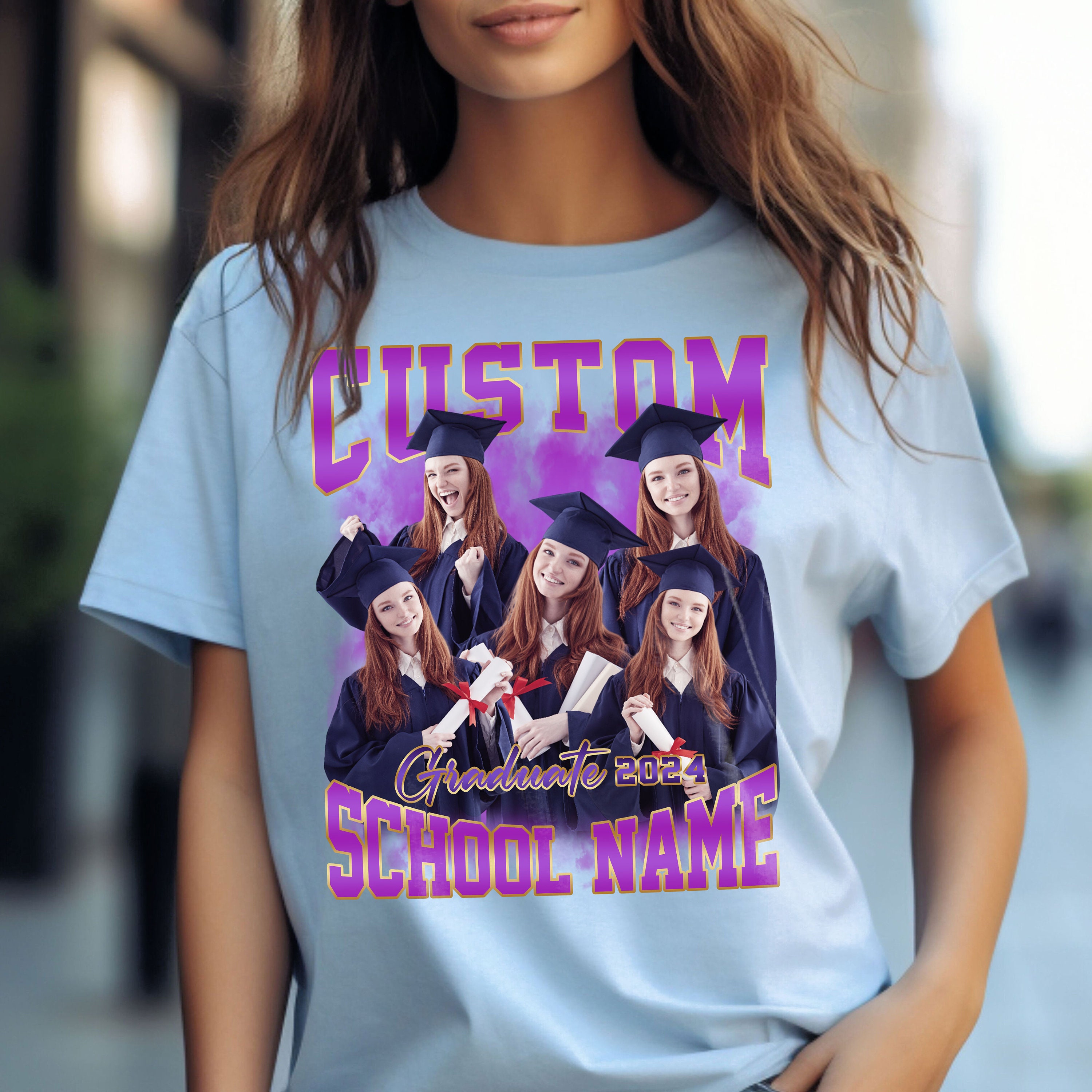 Class Of 2024 Graduation Bootleg Shirt, Custom Senior 2024 Shirt sold ...