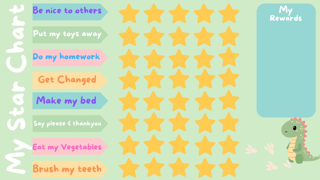 Childrens Daily Routine & Reward Charts - Etsy