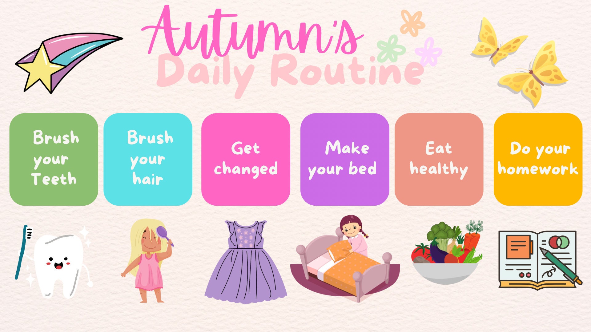 Childrens Daily Routine & Reward Charts - Etsy