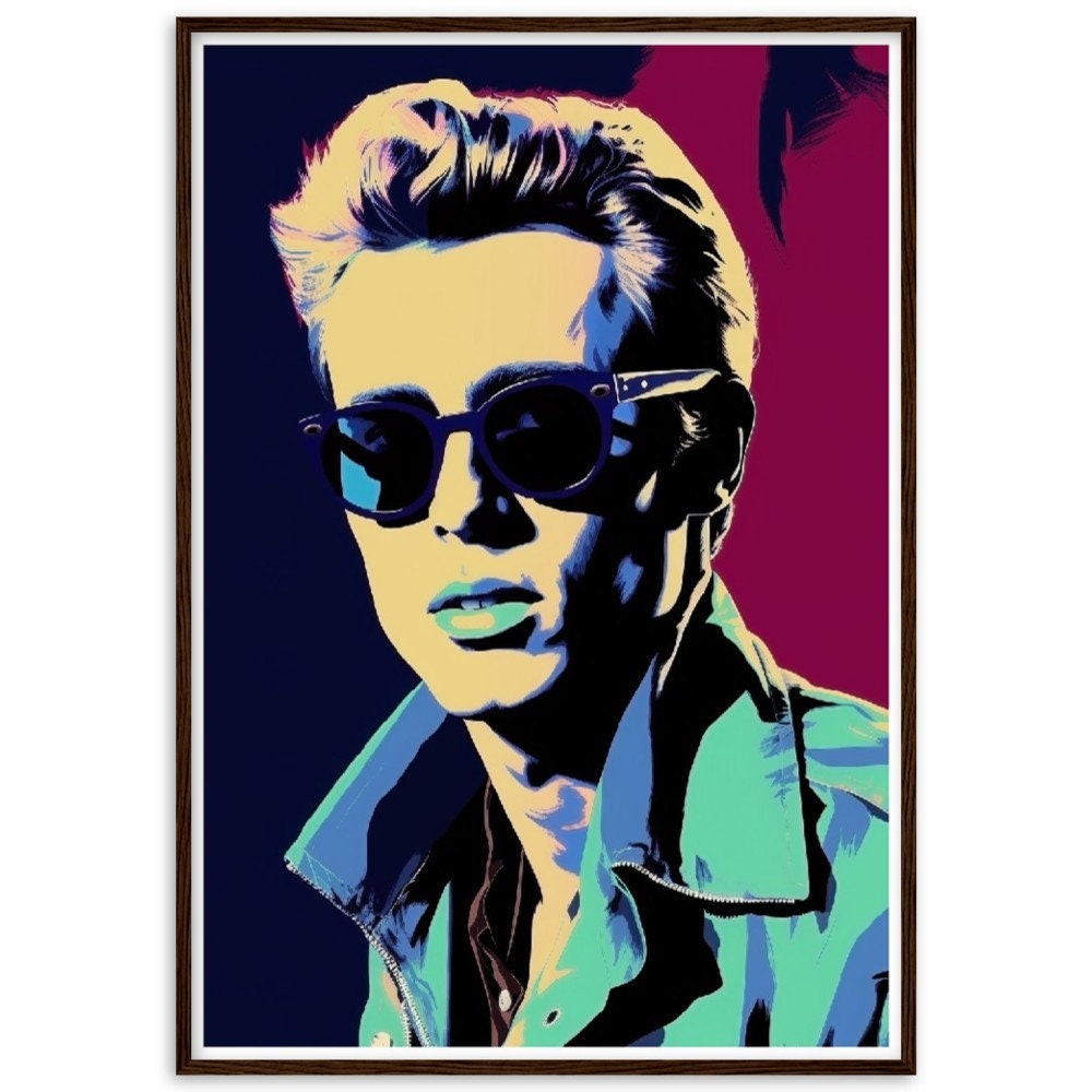 Framed Pop Art Male Fashionista James Dean Poster sold by Islam Taha ...