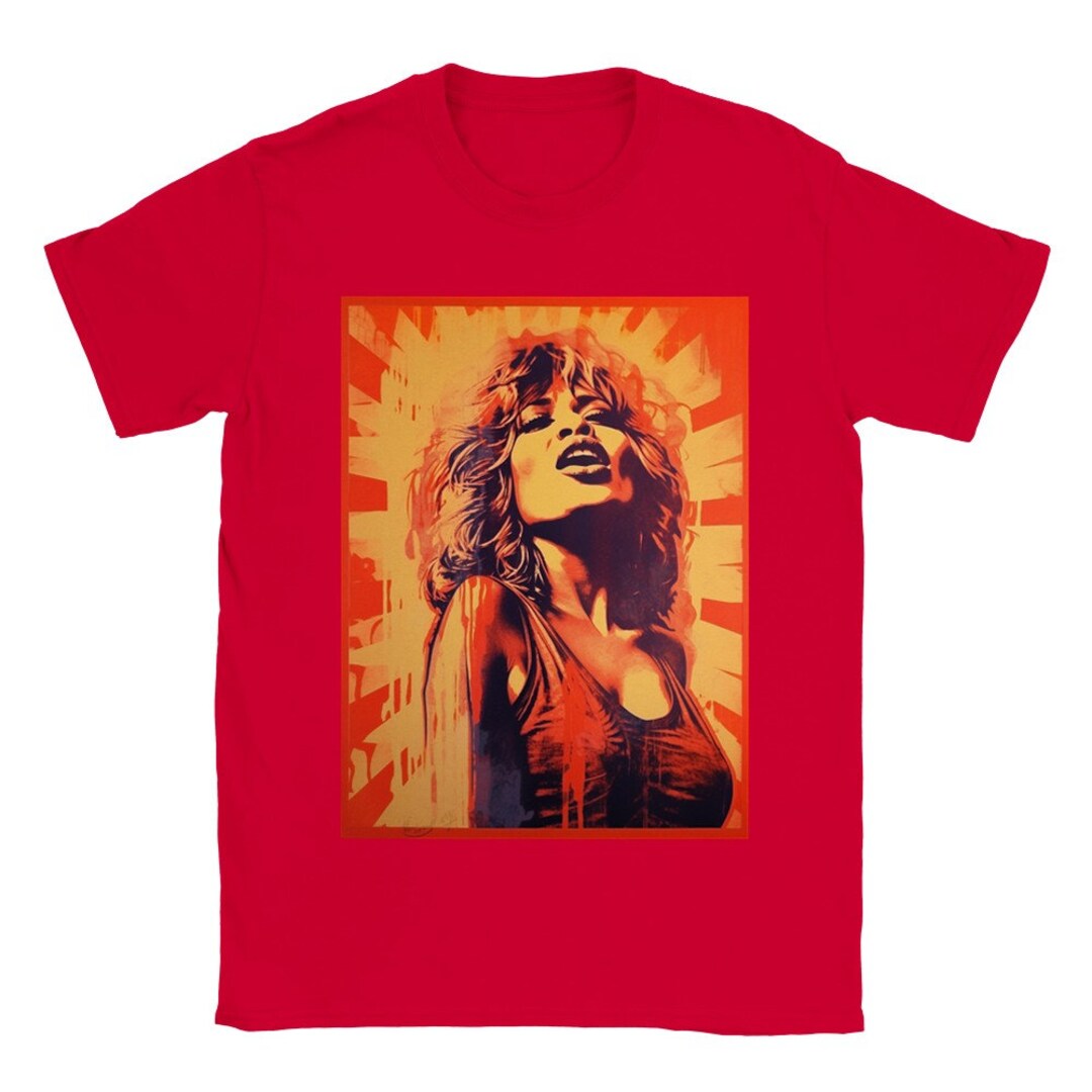Retro Tina Turner Classic Unisex Crewneck T-shirt, Short Sleeve Comfy ...