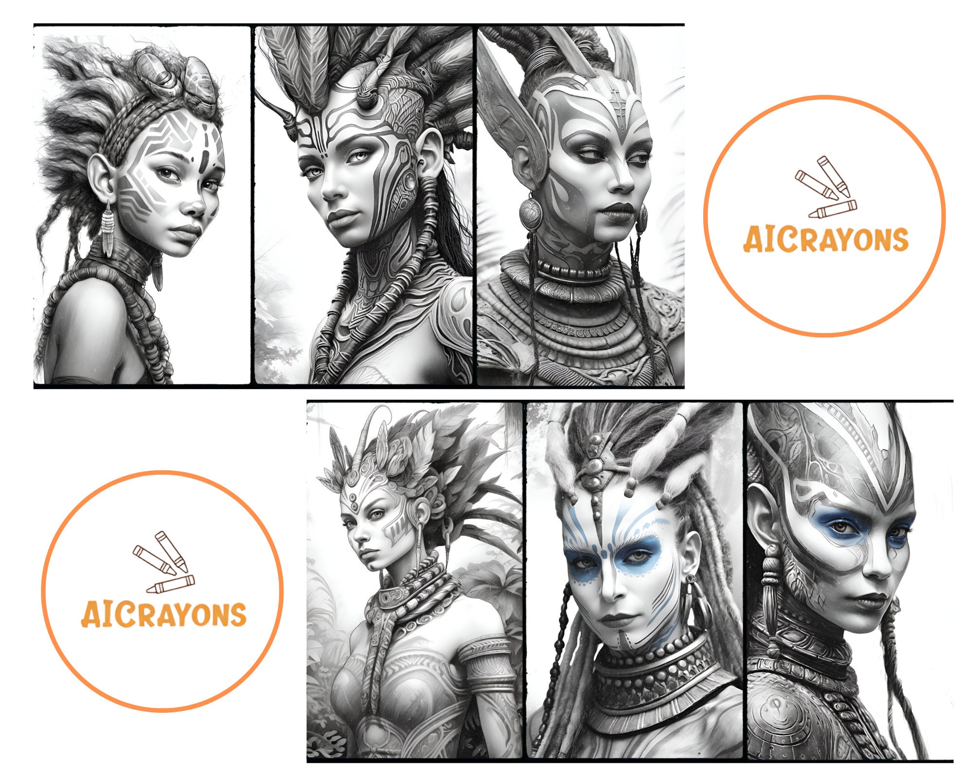 MAXI PACK 25 Avatars Coloring Pages Printable Digital - Etsy