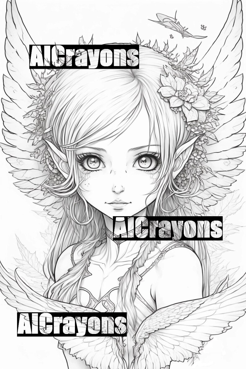 MAXI PACK 25 Fairy Girls Coloring Pages Printable Digital - Etsy France