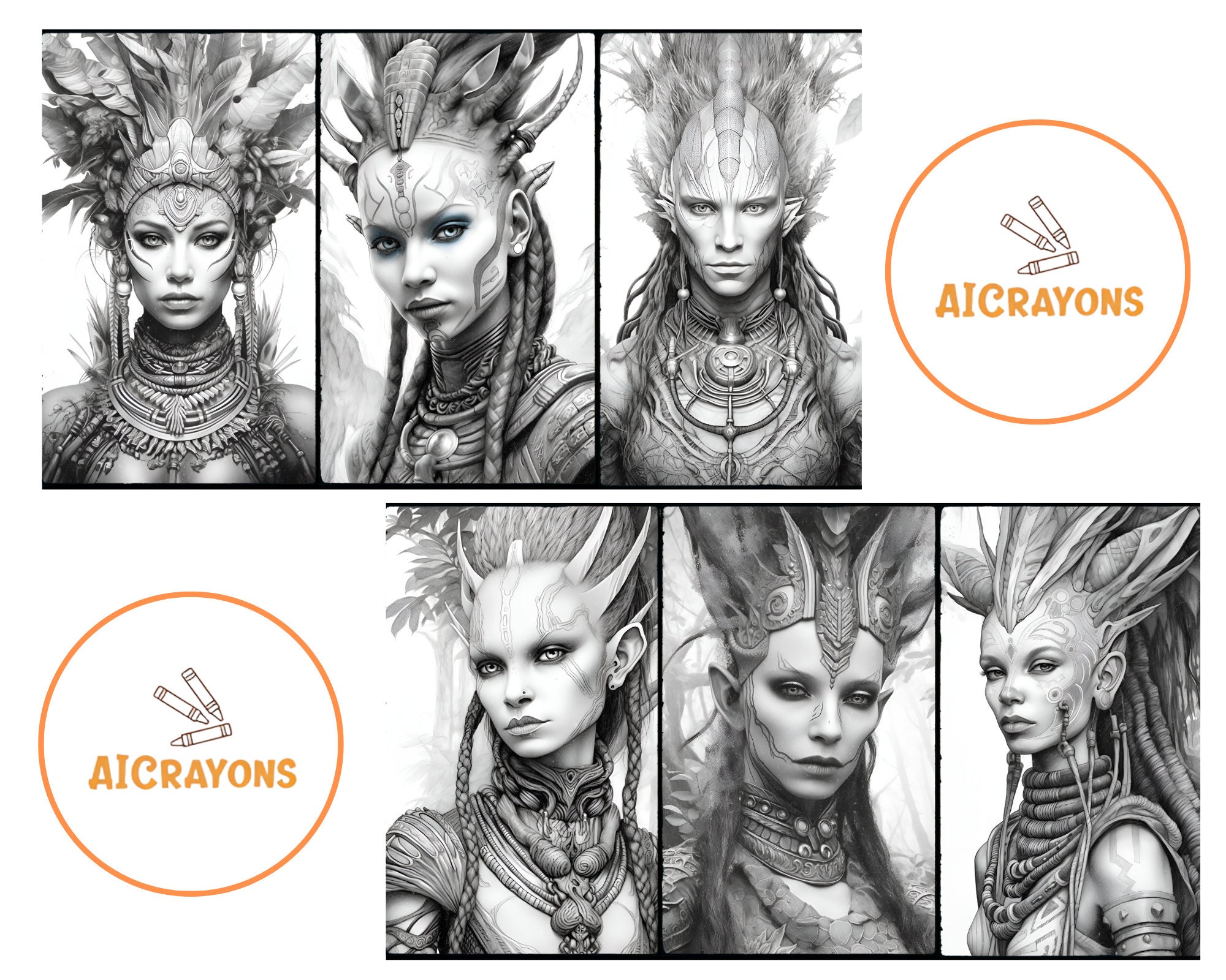 MAXI PACK 25 Avatars Coloring Pages Printable Digital - Etsy