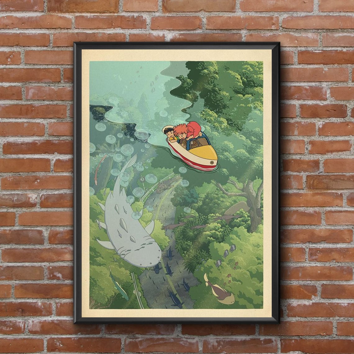 Ponyo Poster, Studio Ghibli Poster, Hayao Miyazaki, Anime Poster, Ponyo ...