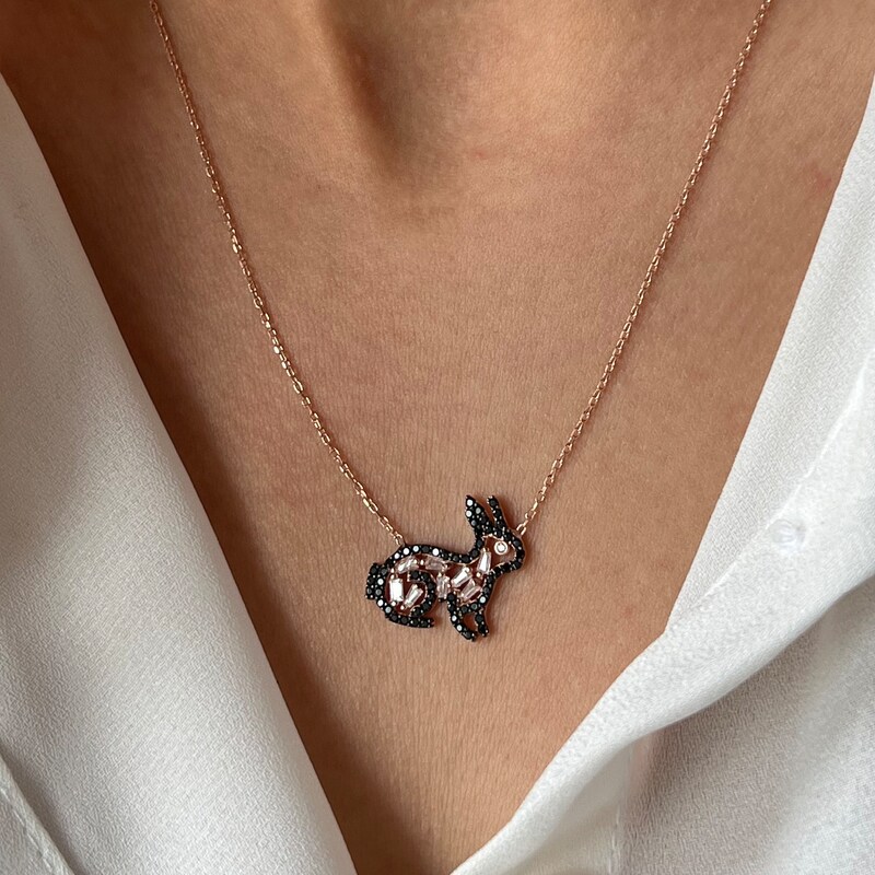 Rabbit Necklace - Etsy