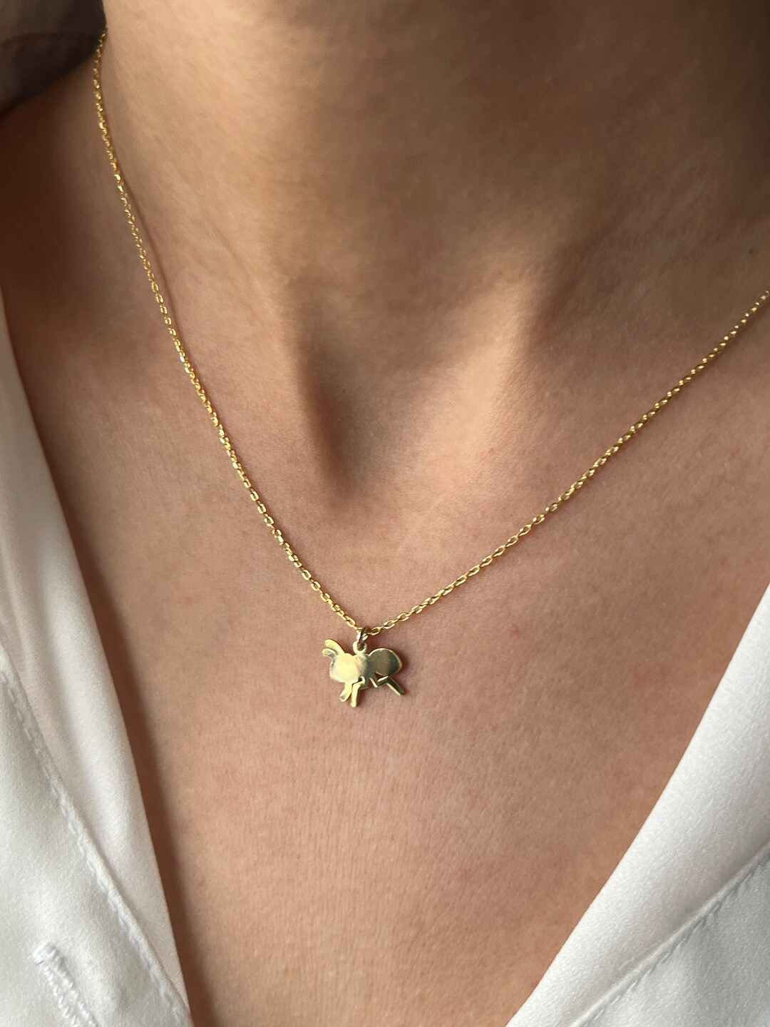 Ant Necklace • 14K Gold Plated • 925K Silver Necklace • Pismire Pendant ...