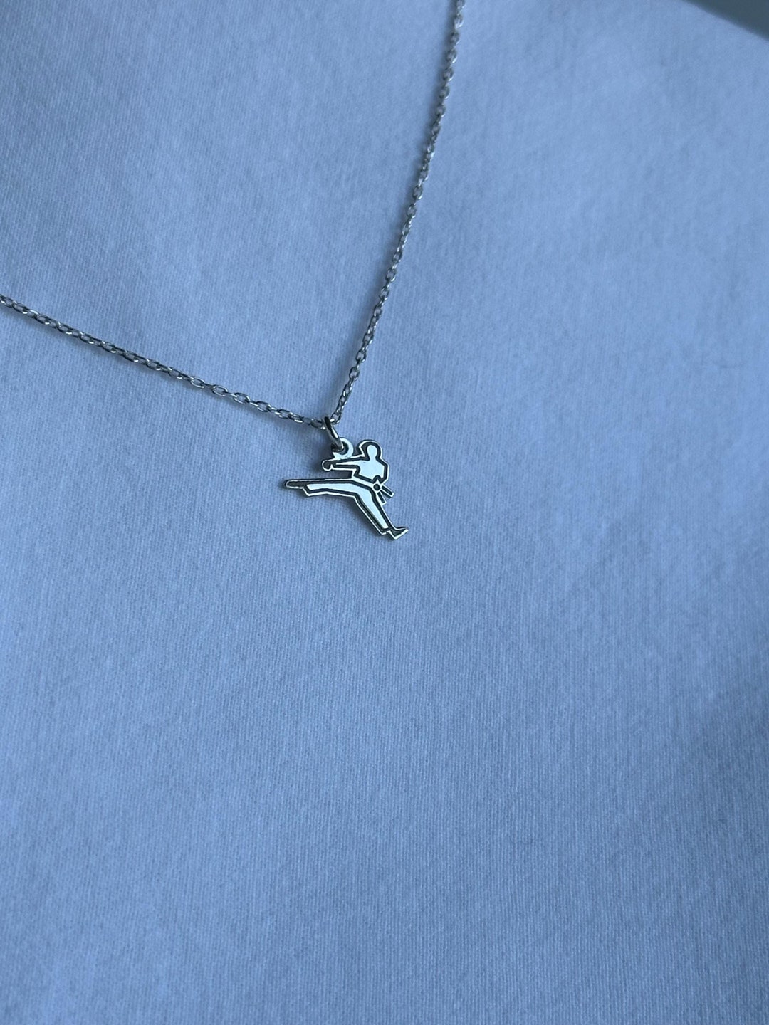 Karate Necklace • 14K Gold Plated • 925K Silver Necklace • Combat ...