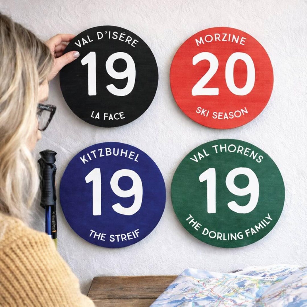 Personalised Ski Resort Piste Marker Sign - Etsy UK