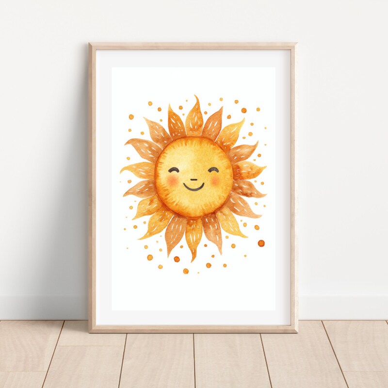 Sun Nursery Print - Etsy