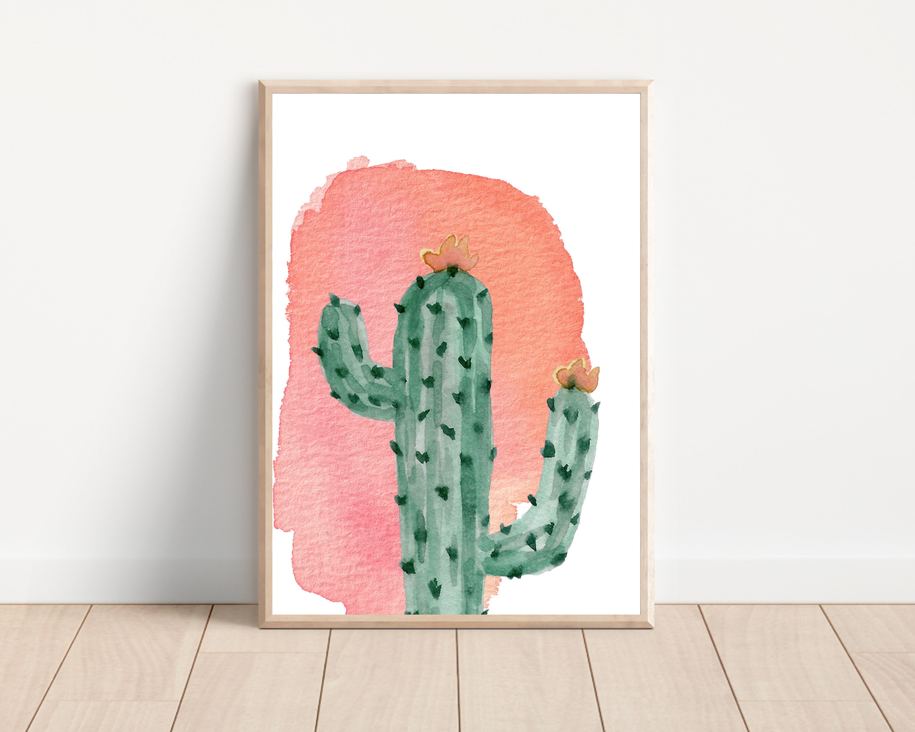 Watercolor Boho Printable Cactus Print Original Watercolor Cactus ...