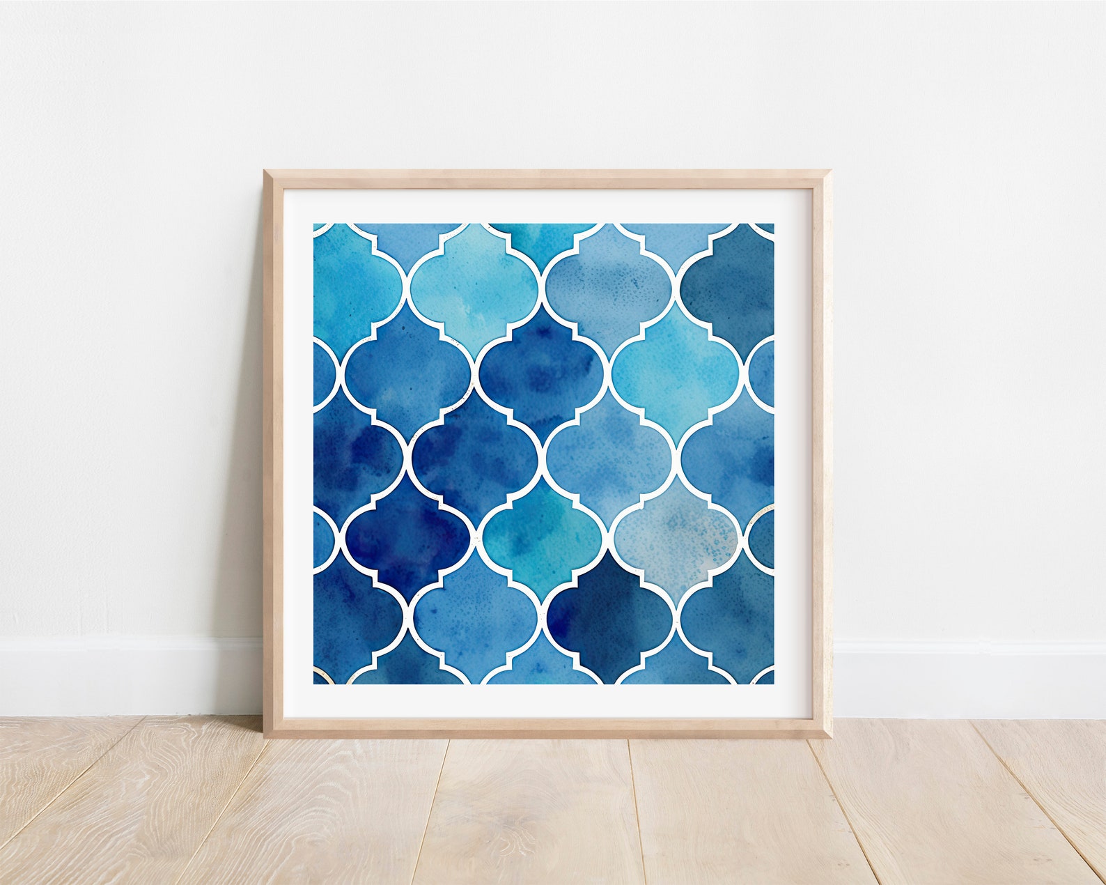 Moroccan Tile Print Moroccan Printable Wall Art Watercolor Tile Artwork ...