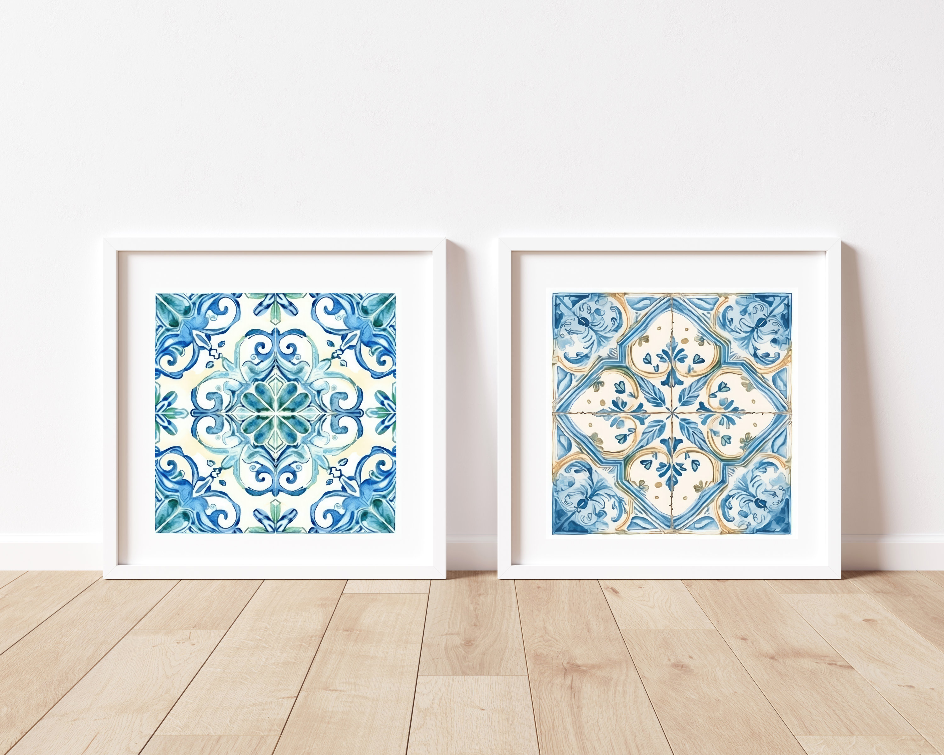 Spanish Tile Print Watercolor Tile Artwork Spanish Wall Art Spanish ...