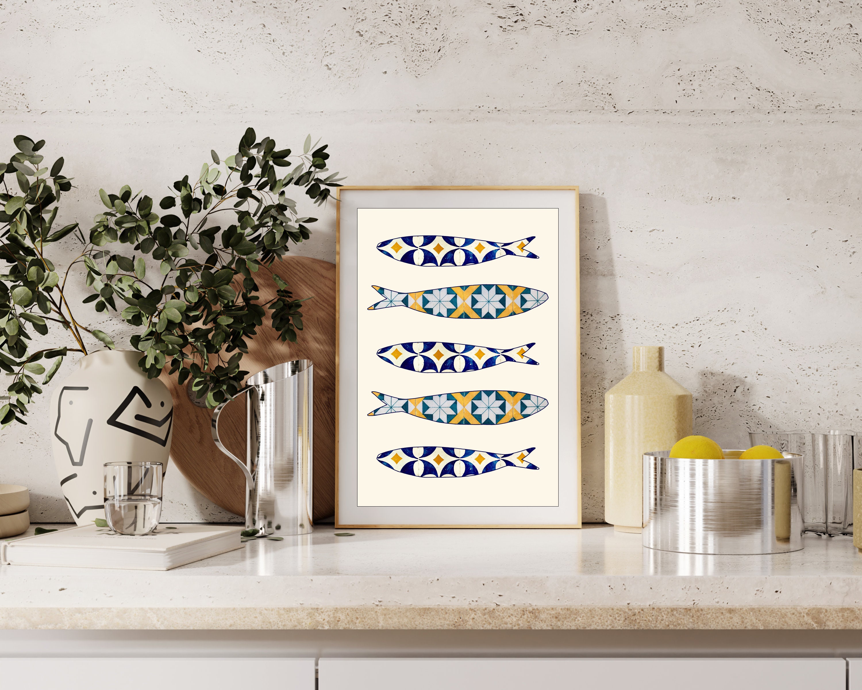 Portuguese Sardine Print Portugal Tile Print Portuguese Print - Etsy