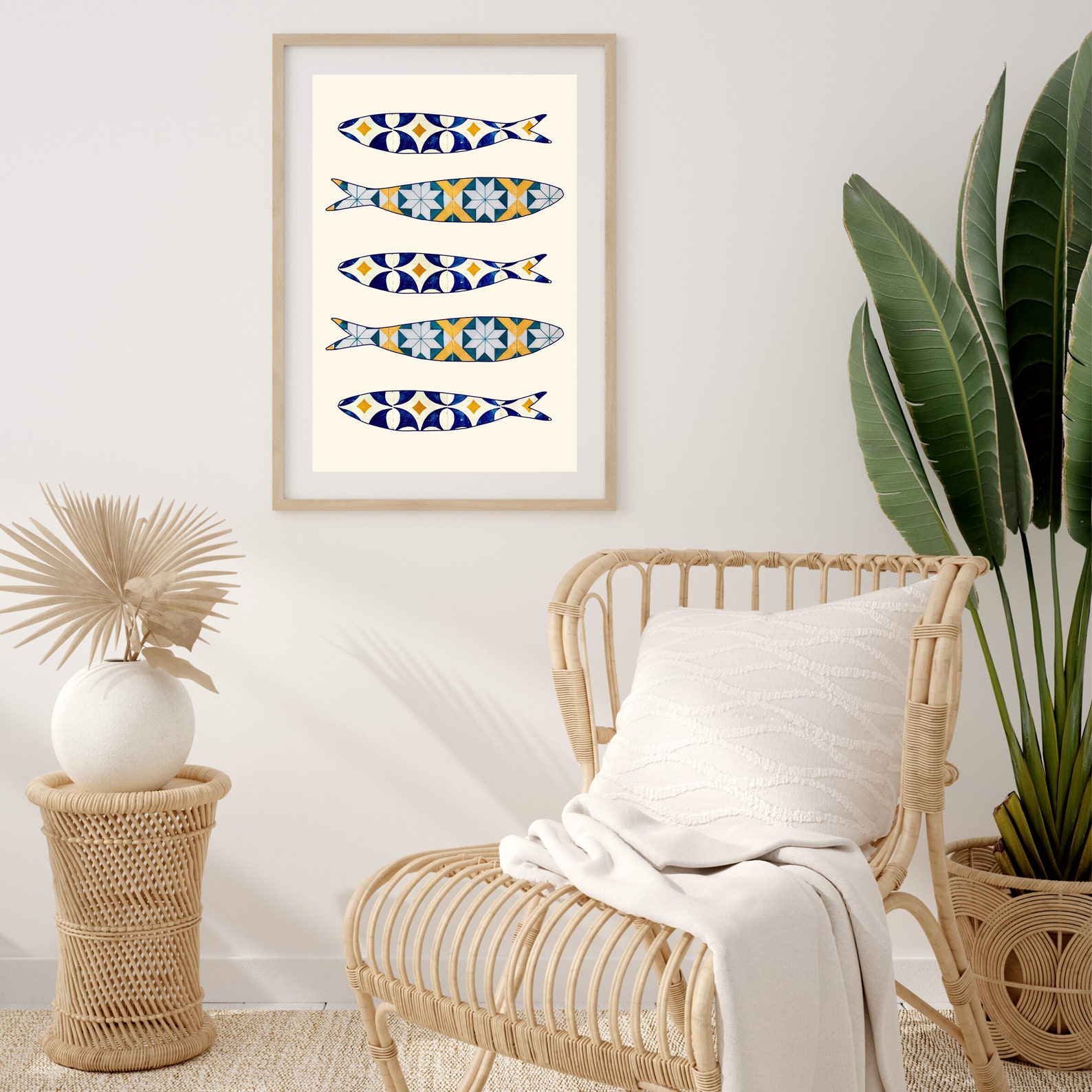 Portuguese Sardine Print Portugal Tile Print Portuguese Print Portugal ...